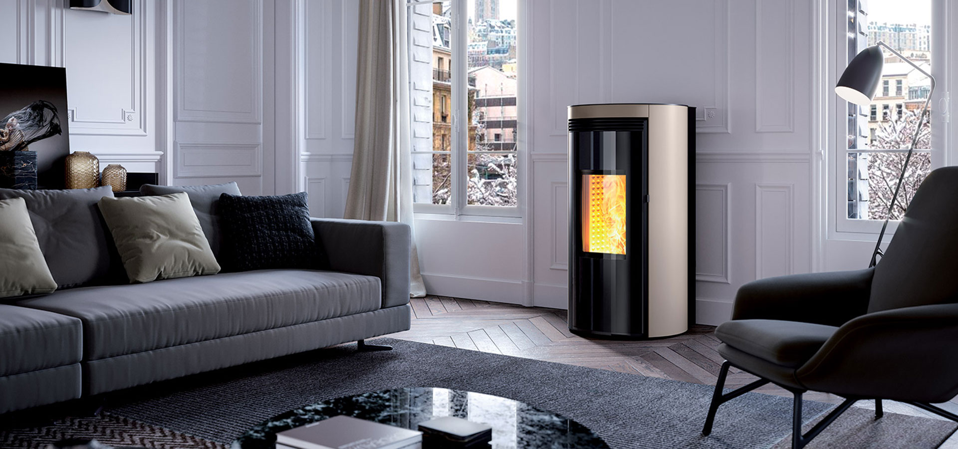 Poêle à bois à granulés Cholet - FLAM & DESIGN